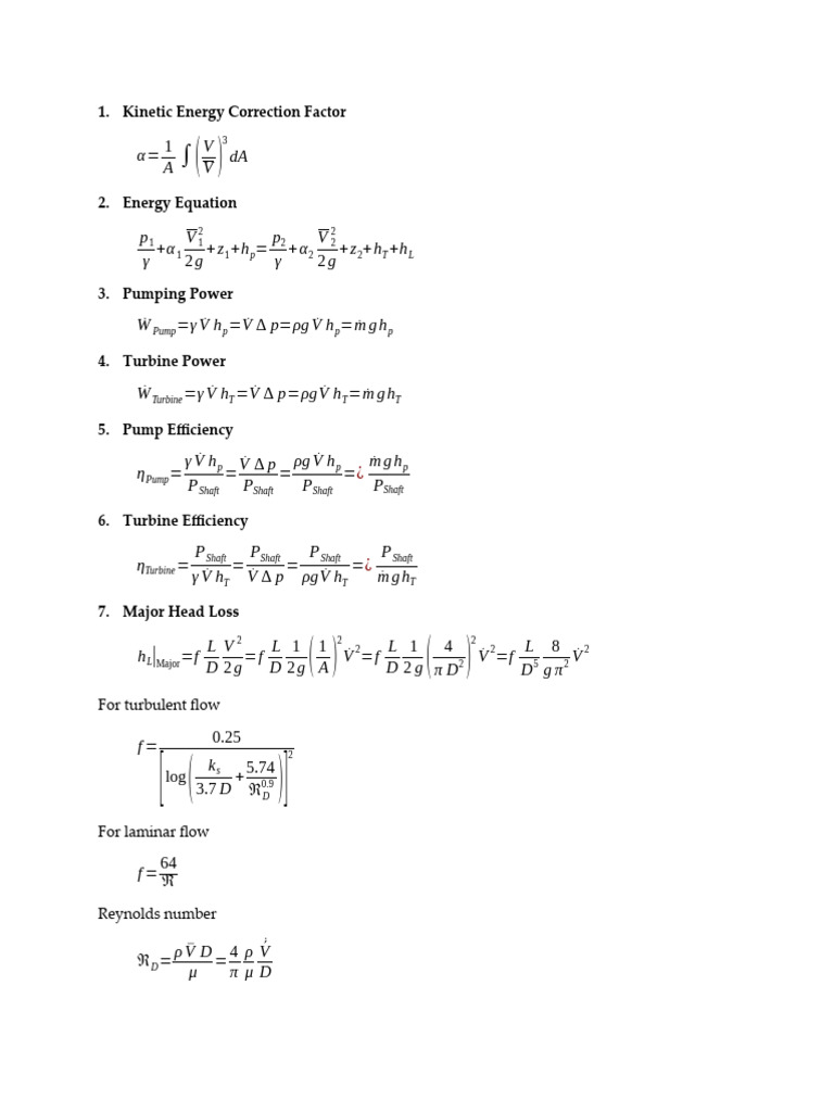 Formula Sheet | PDF | Teaching Methods & Materials