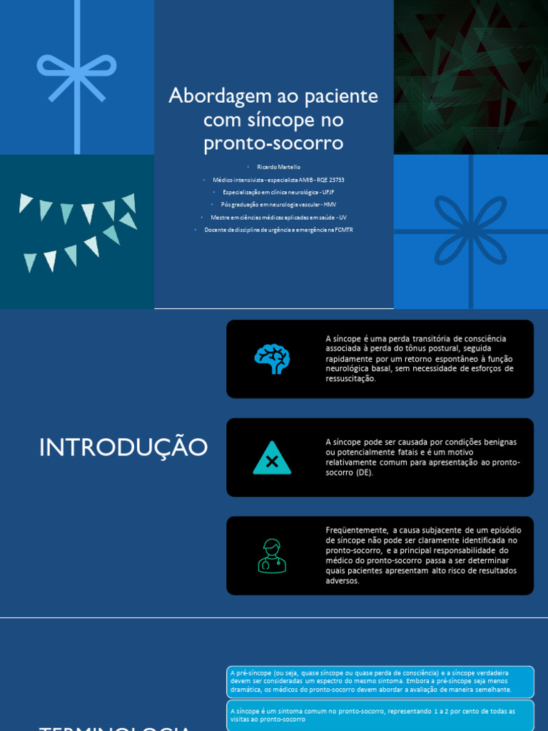 Abordagem Ao Paciente Com Síncope No Pronto-Socorro | PDF | Coração ...