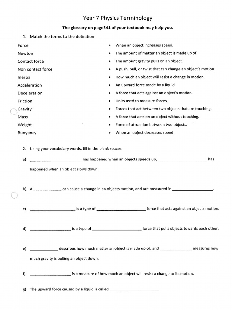 Physics Terminology | PDF