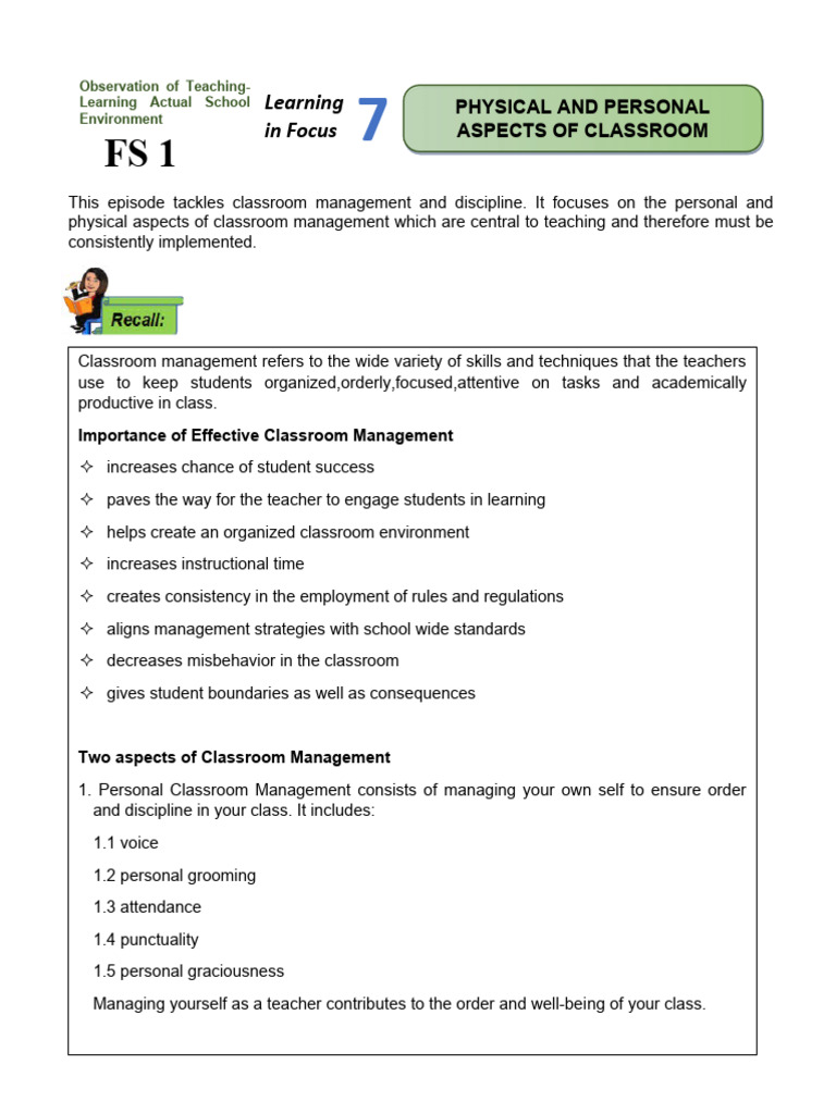 Classroom Management Strategies Guide | PDF | Classroom Management ...