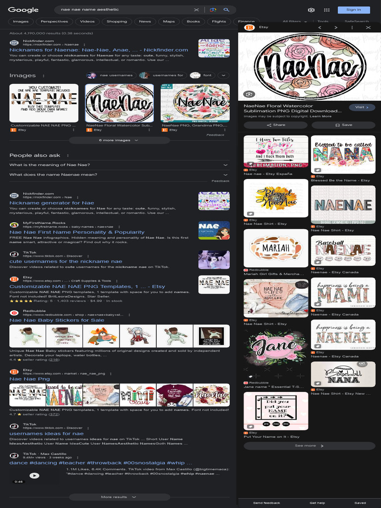 Nae Nae Name Aesthetic - Google Search | PDF | Etsy