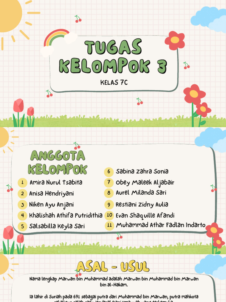 PAI Kelas 7C Kelompok 3 Marwan Bin Muhammad | PDF