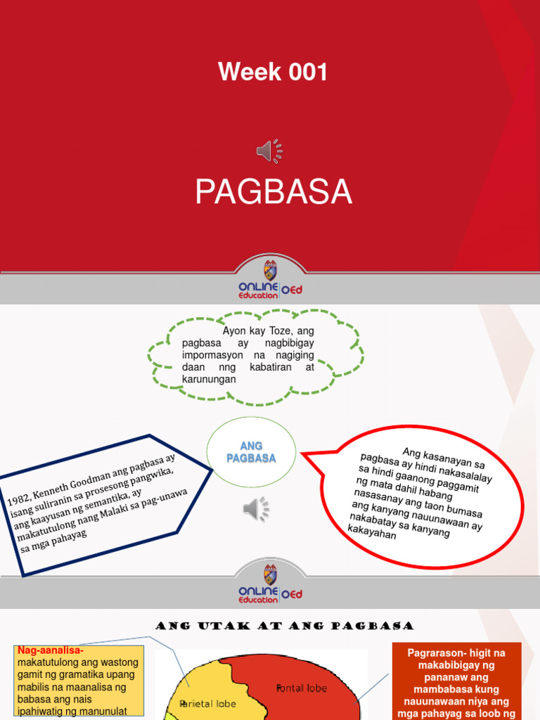 Week 002 Presentation Pagbasa | PDF