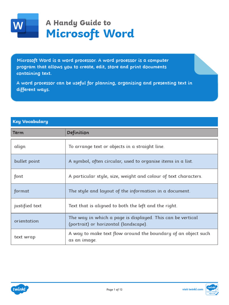 T-I-1687512548-A-Handy-Guide-To-Microsoft-Word Ver 2 | PDF | Microsoft ...