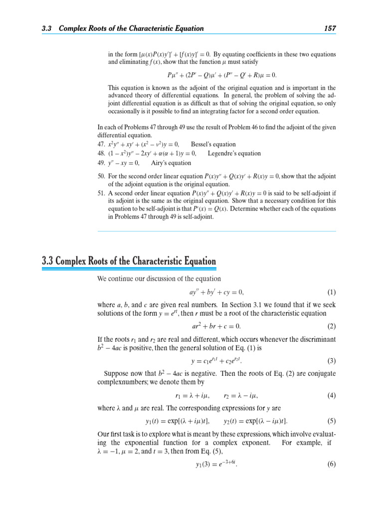 Handout MDEQ 320 Differential Equations Finals Part 2 2nd Order Linear ...