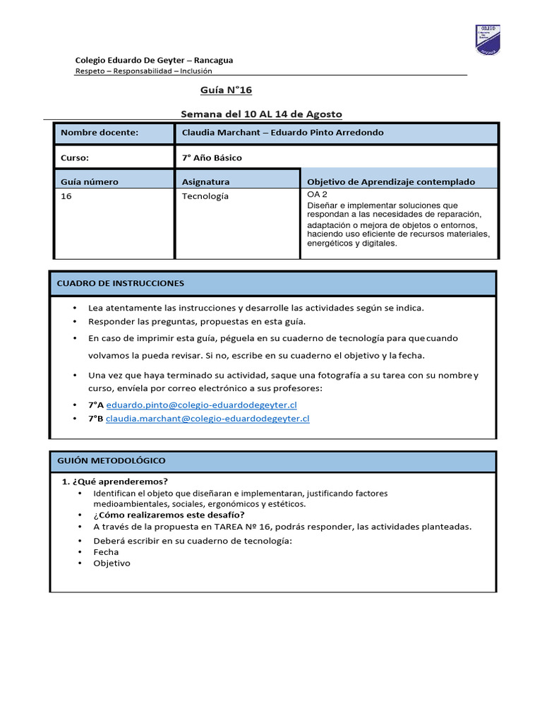 Guia 16 | PDF | Dibujo | Entorno natural