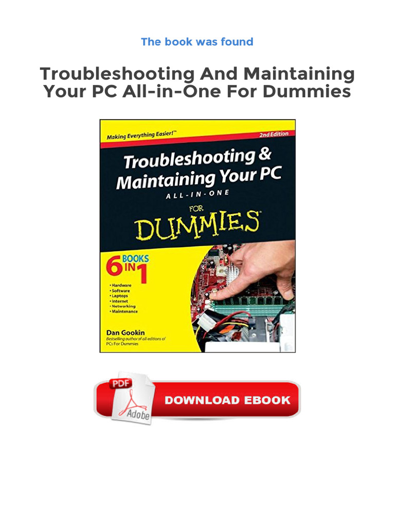 Troubleshooting and Maintaining Your PC | PDF | Personal Computers | Microsoft Windows