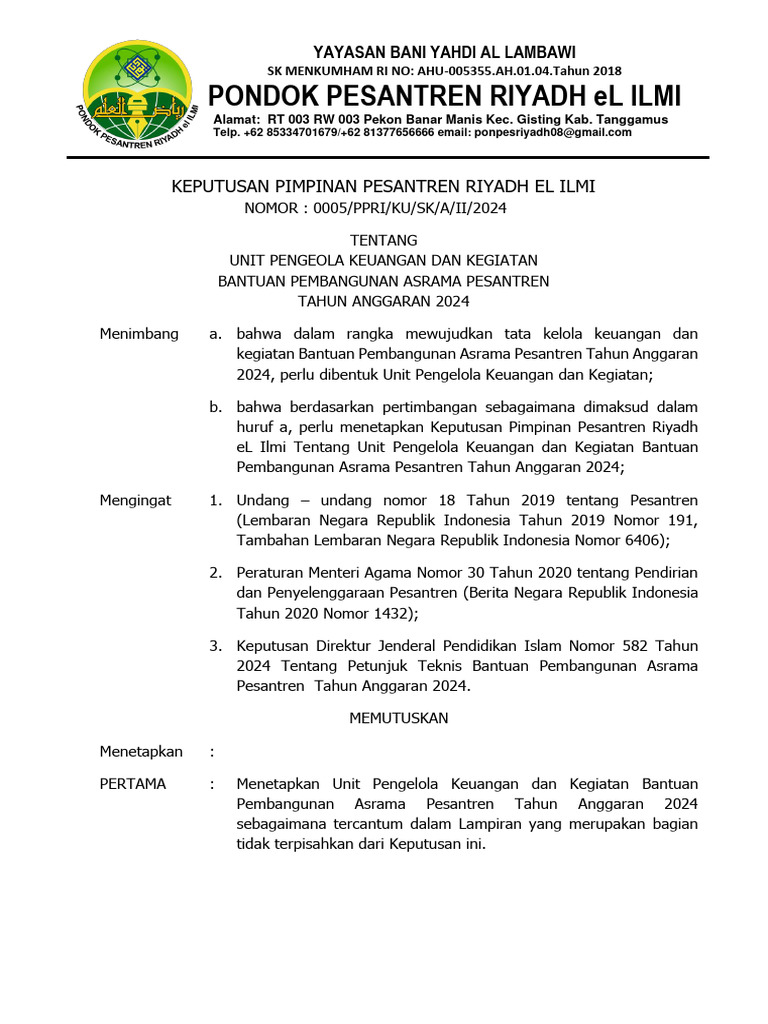 005 SK UP2BK Pembangunan Asrama | PDF