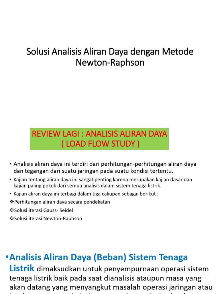 Aliran Daya Newton Raphson | PDF