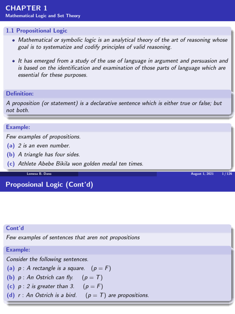 Basic - Maths - 002 (9) Math 1011 | PDF | Argument | Proposition