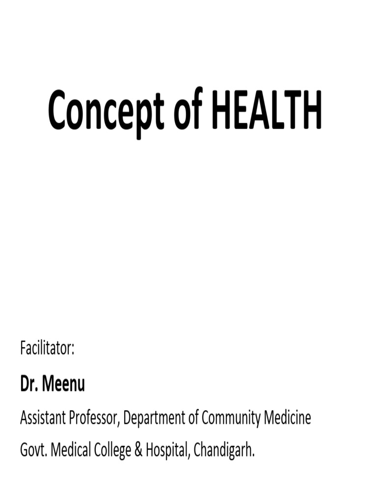 Concept of Health | PDF | Quality Of Life