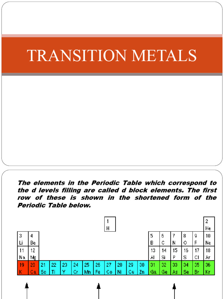 Transition Metals (2018 - 04 - 16 01 - 41 - 52 UTC) | PDF | Transition ...