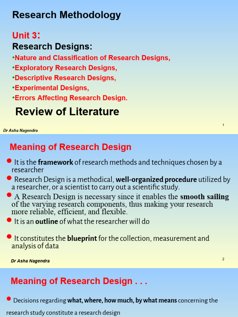 Res Meth Unit 3 -Res Design. Review of Lit | PDF | Plagiarism | Citation