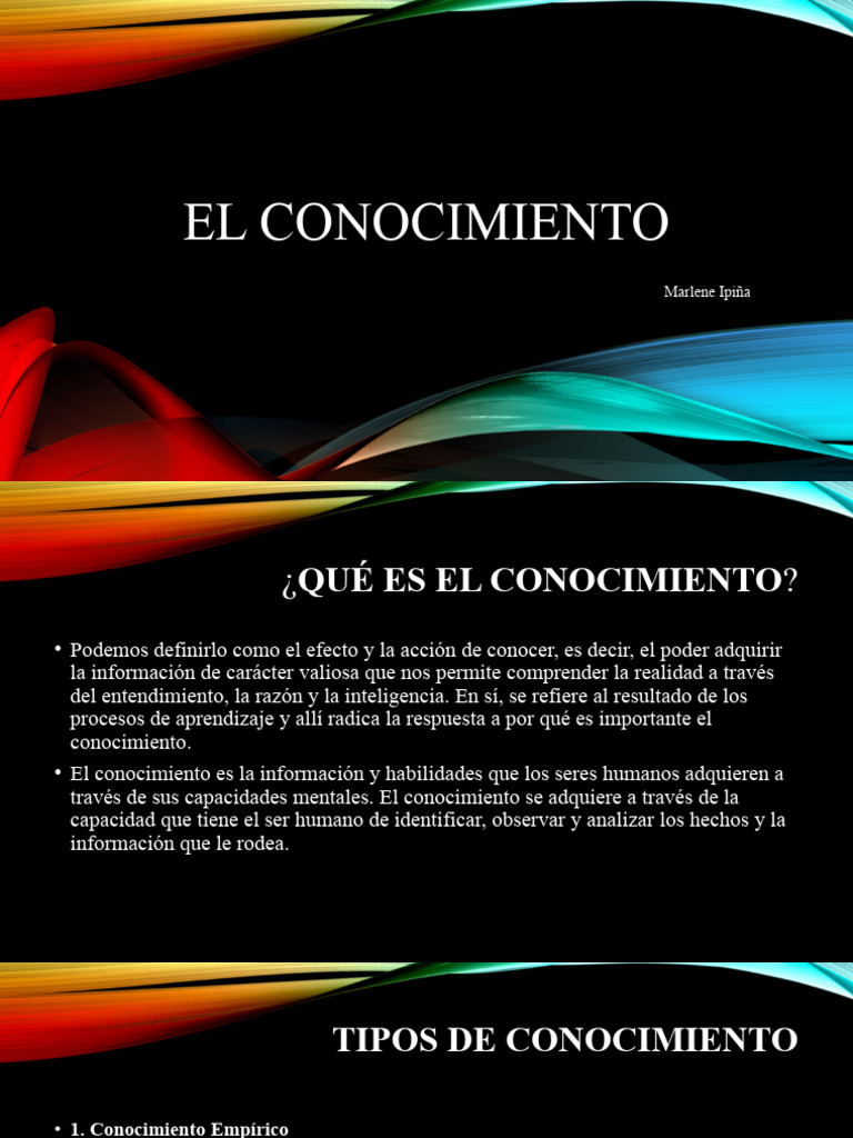 El Conocimiento | PDF | Conocimiento | Experiencia