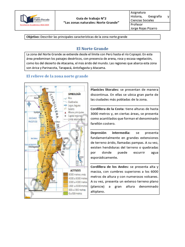 Características del Norte Grande de Chile | PDF | Desierto | Geomorfología