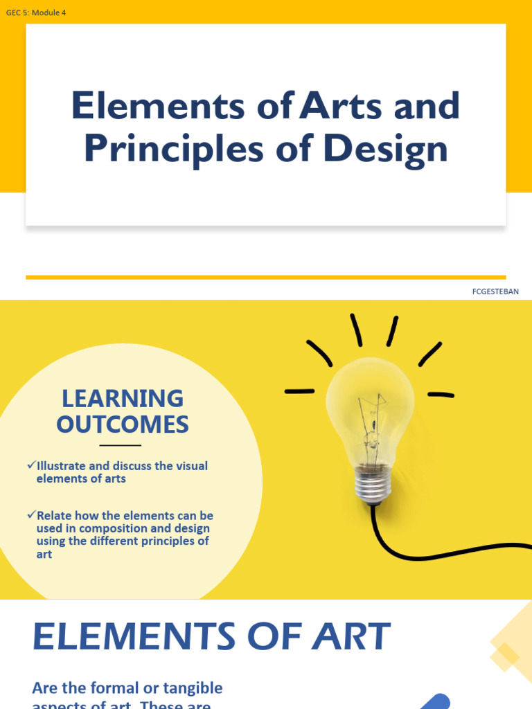 Art Elements and Design Principles Guide | PDF | Vision