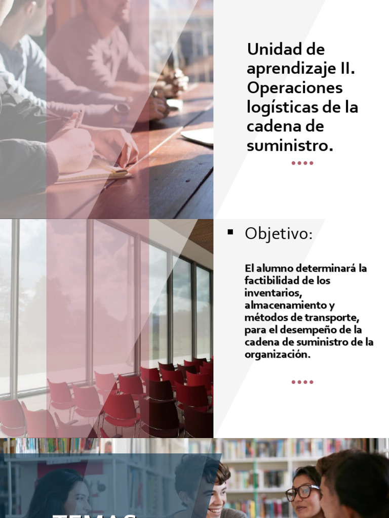 Unidad de Aprendizaje II OPERACIONES LOGÍSTICAS DE LA CADENA DE ...