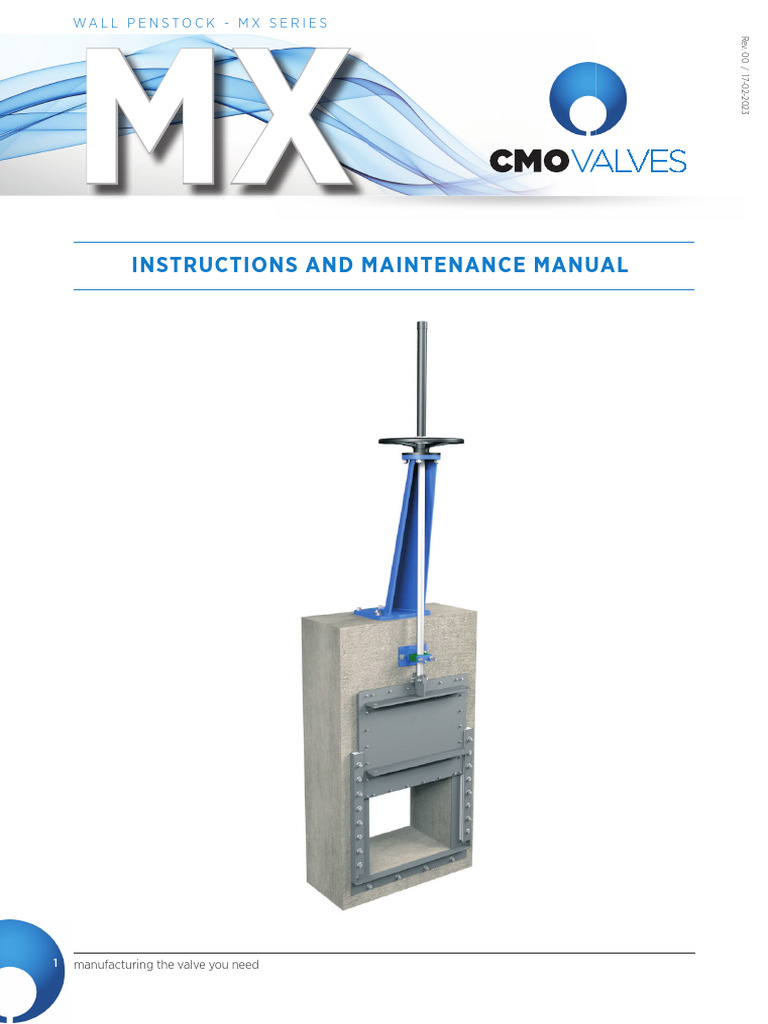 Penstock Cmovalves Serie MX Rev00 Maintenance en | PDF | Valve | Actuator