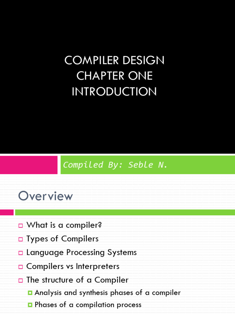 Compiler Design Slide Chapter 1-6 | PDF | Parsing | Compiler