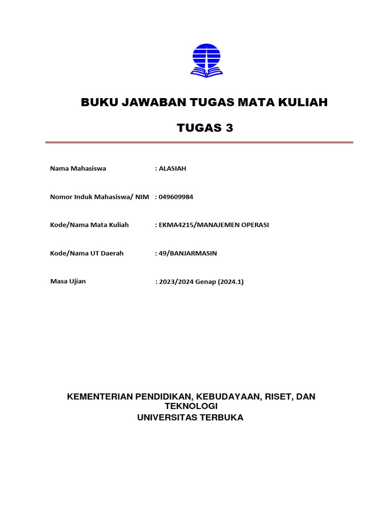 Alasiah EKMA4215 Tugas 3 | PDF | Bisnis | Komputer