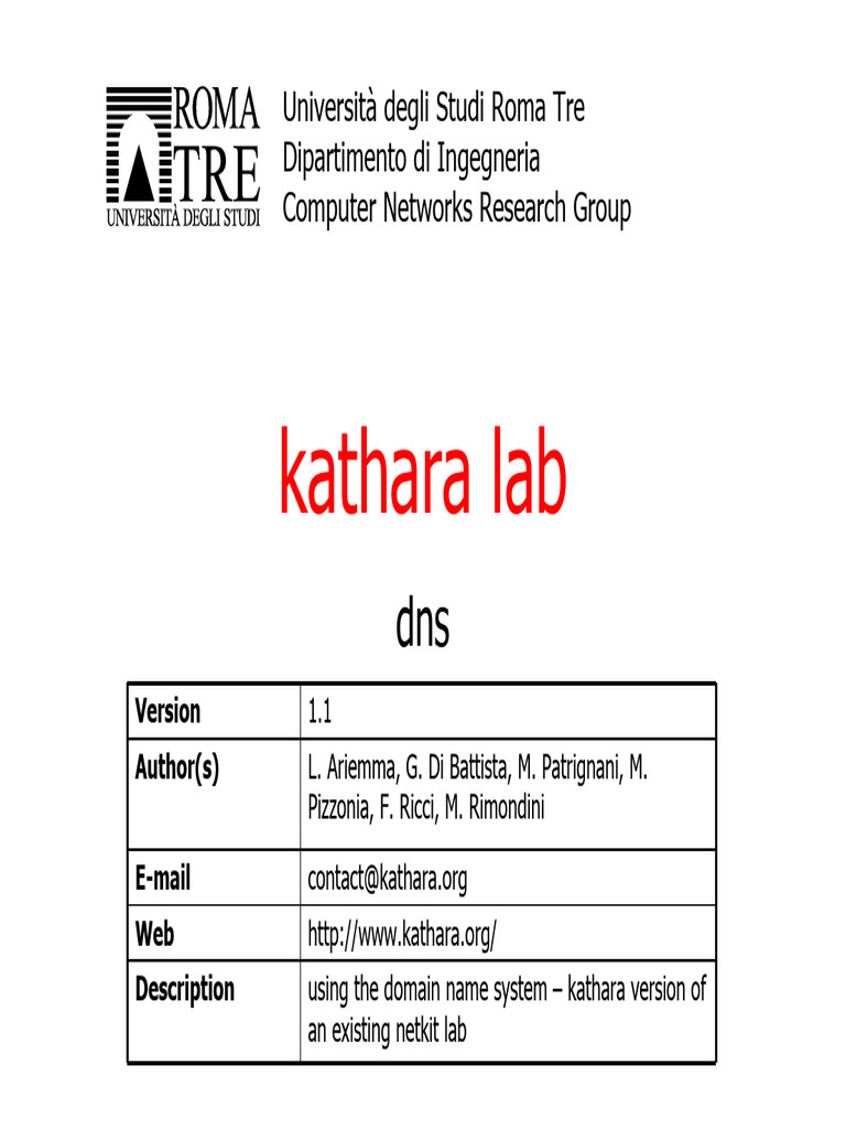 010 Kathara Lab DNS | PDF | Domain Name System | Internet Standards
