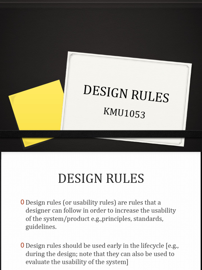 KMU 1053 DesignRules | PDF | Human–Computer Interaction | Usability