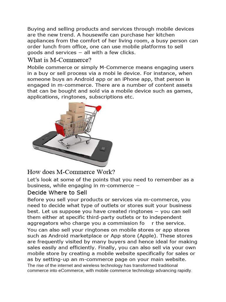 M Commerce | Download Free PDF | E Commerce | Mobile App