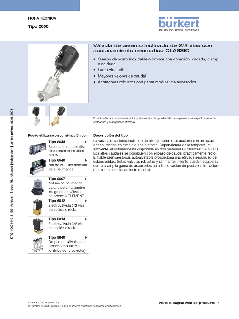 DS2000 Standard ES ES | PDF | Solenoide | Agua