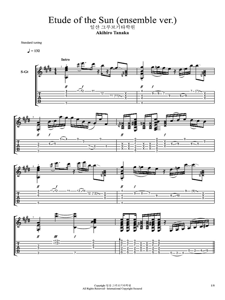 Akihiro Tanaka - Etude of Sun | PDF