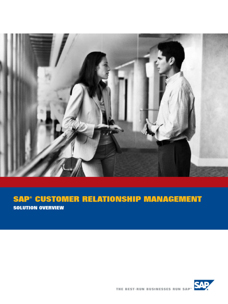 SAP Customer Relationship Management | PDF | Customer Relationship ...