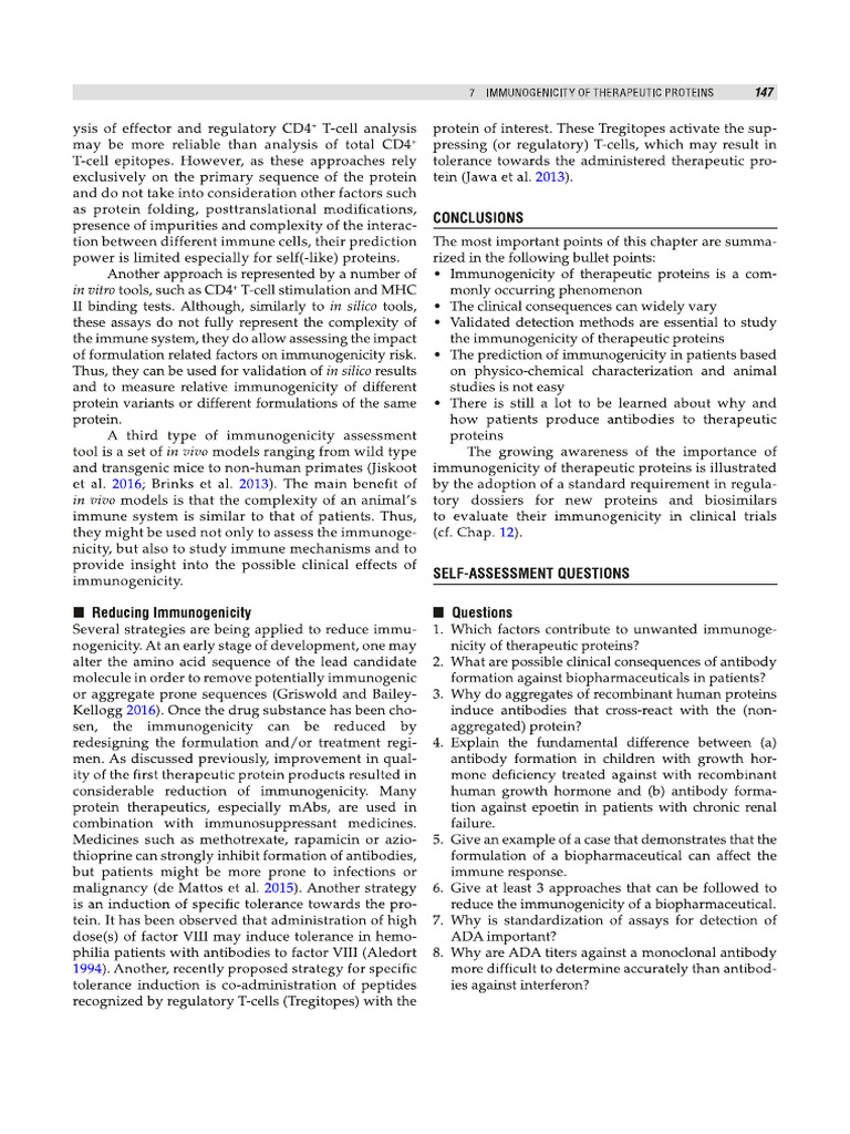 G4 - Immunogenicity of Therapeutic Proteins Compressed Compressed-5-12-Compactado (5-8) | PDF