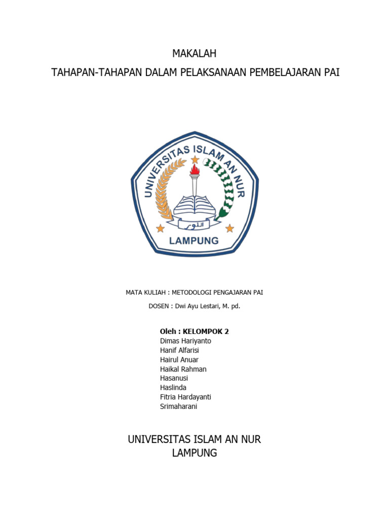Tahapan Tahapan Dalam Pembelajaran Pai | PDF | Karier & Perkembangan | Kesehatan Holistik