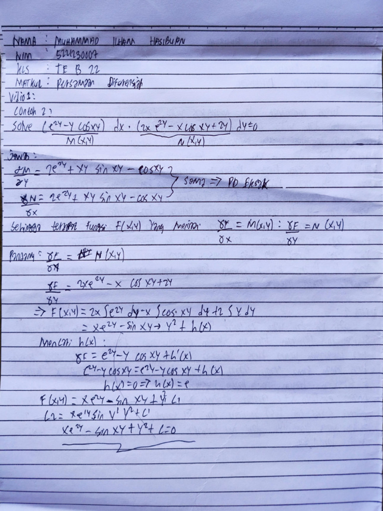 20 Mei Pers Diferensial M Ilham HSB | PDF