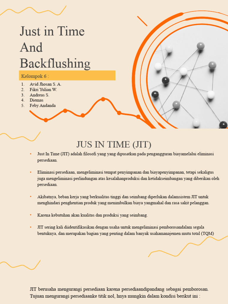 Just in time and backflushing | PDF
