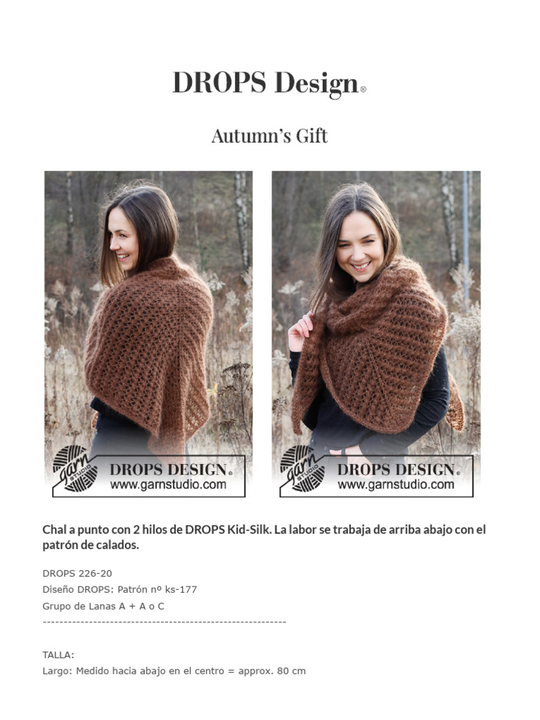 Autumn's Gift - Chal A Punto Con 2 Hilos de DROPS Kid-Silk. | PDF