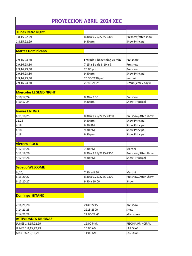 Xec Proyección Abril 2024 | PDF