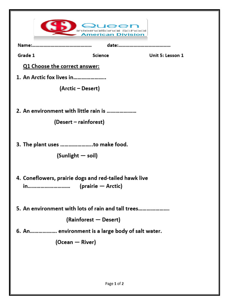 Science Unit 5 Lesson 1-1 | PDF | Science & Mathematics