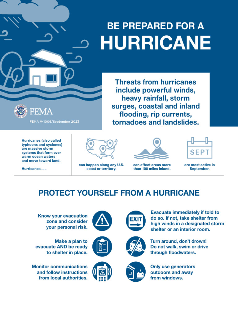 ready.gov_hurricane_hazard-info-sheet | PDF | Tropical Cyclones | Flood