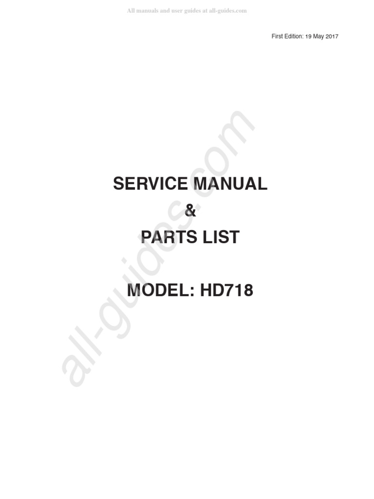 Janome HD718 Sewing Machine Service Manual | PDF | Sewing Machine ...