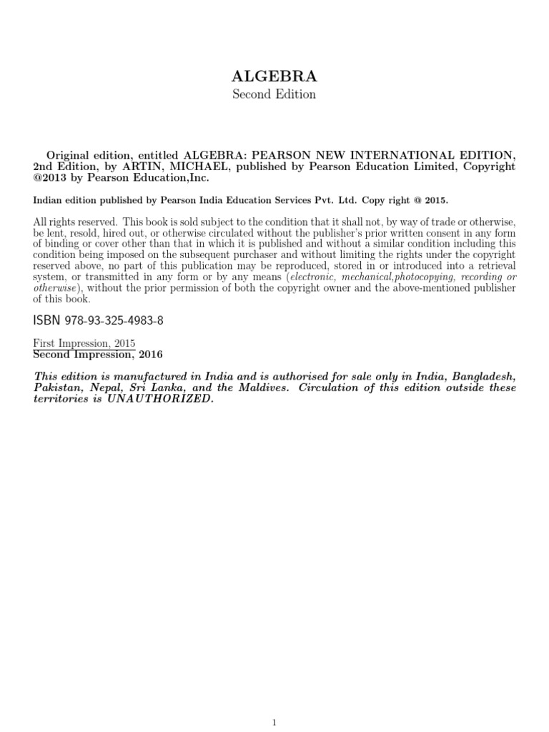 ALGEBRA | PDF