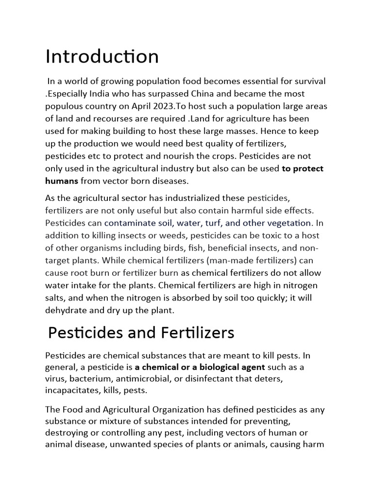 Introduction To Fertiliserts | PDF | Fertilizer | Pesticide