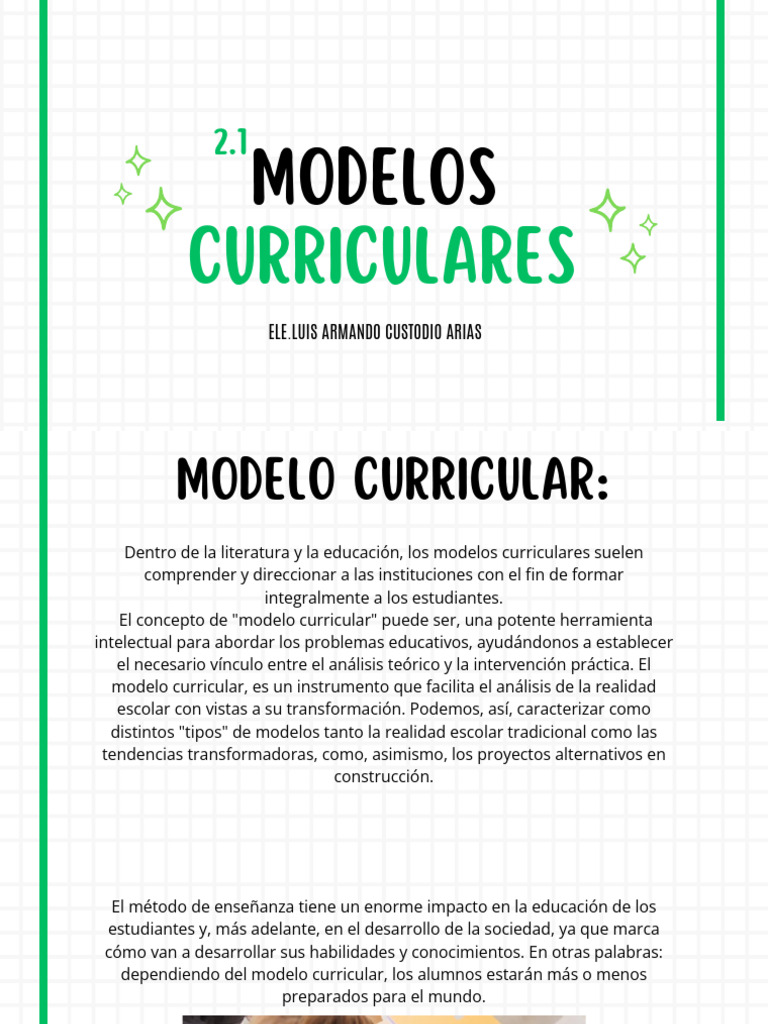 2.1 Modelos Curriculares | PDF | Enseñando | Aprendizaje