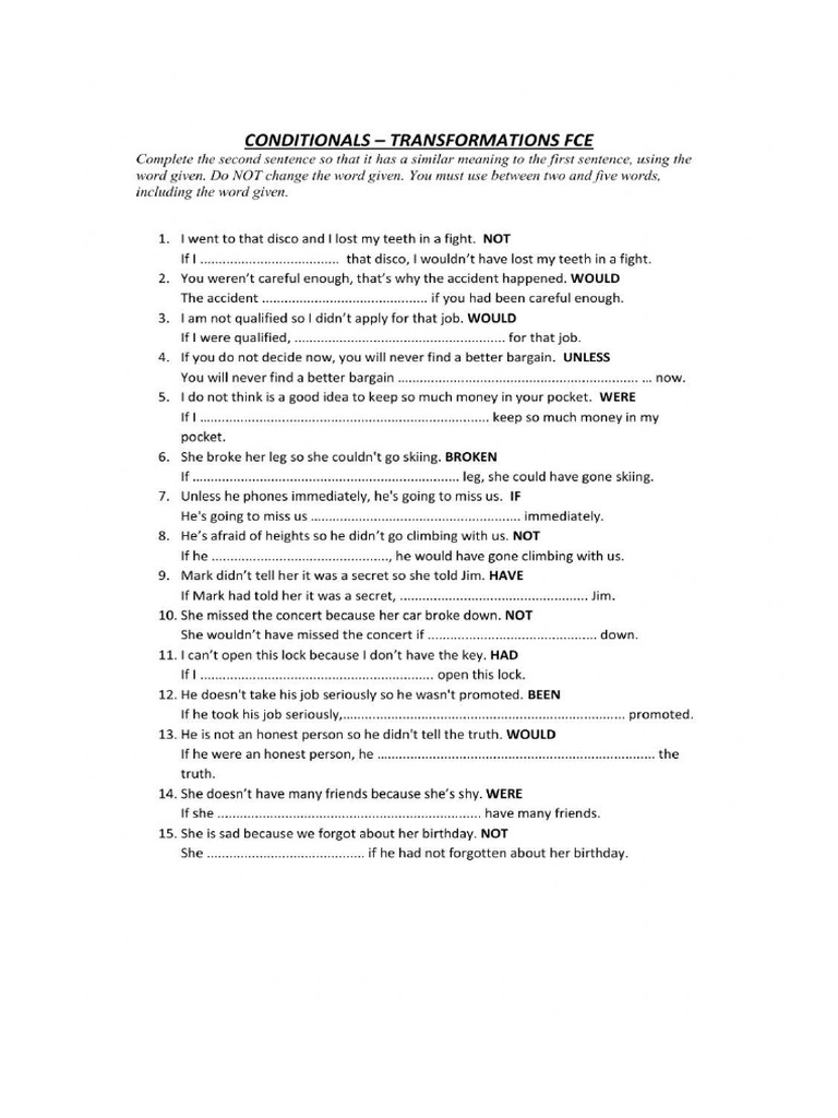 Rephrasing Conditionals | PDF