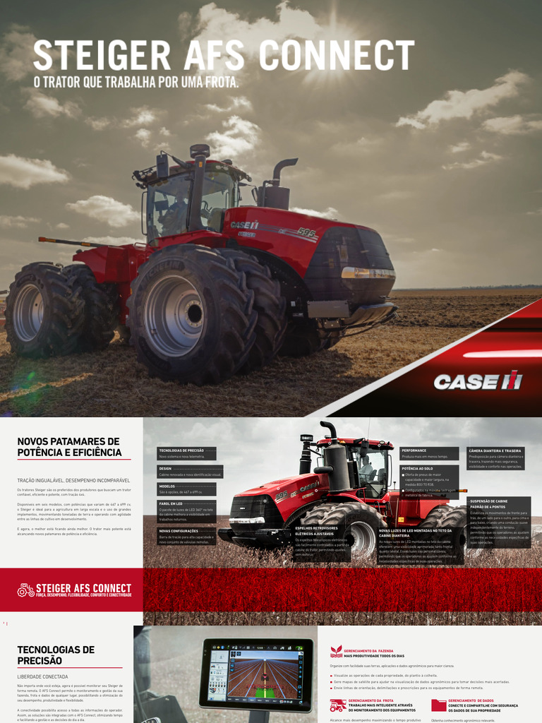 Steiger AFS Connect: Potência e Conectividade | PDF | Motores | Trator