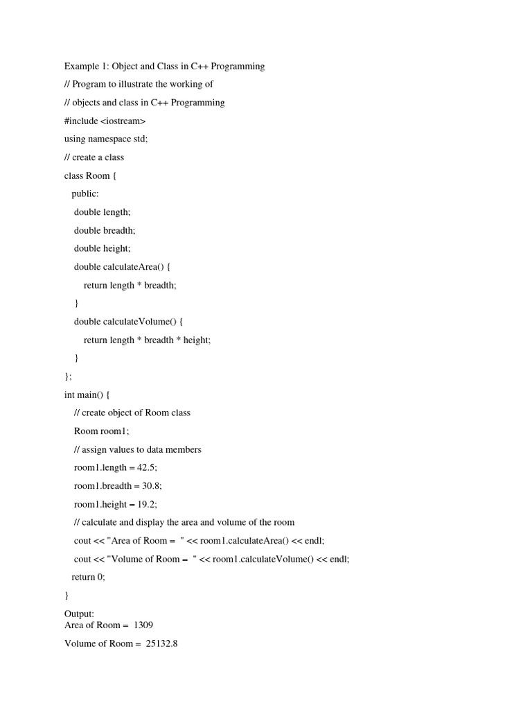 Sample Programs Classes in C | PDF | Parameter (Computer Programming) | Constructor (Object ...