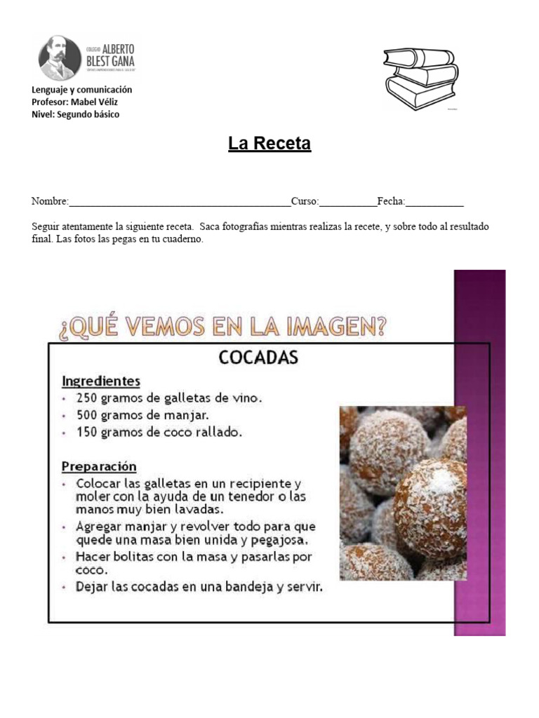 Receta Cocadas | PDF