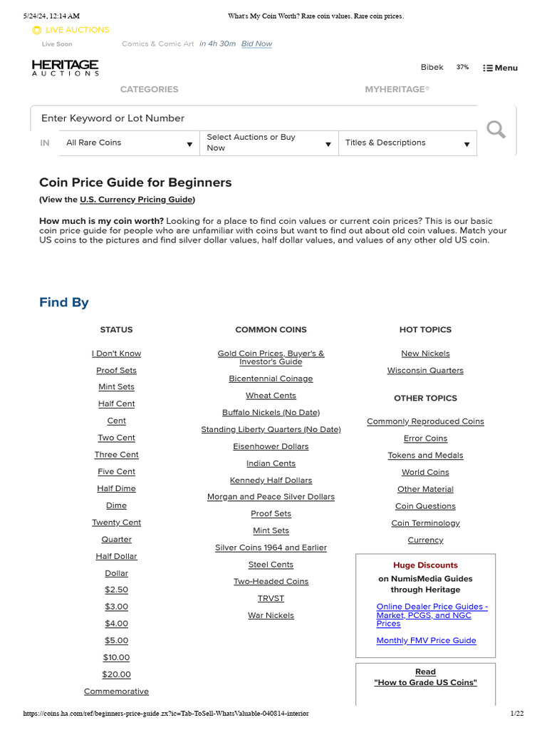 Coin Worth - Rare Coin Values. Rare Coin Prices | PDF | Penny (United ...