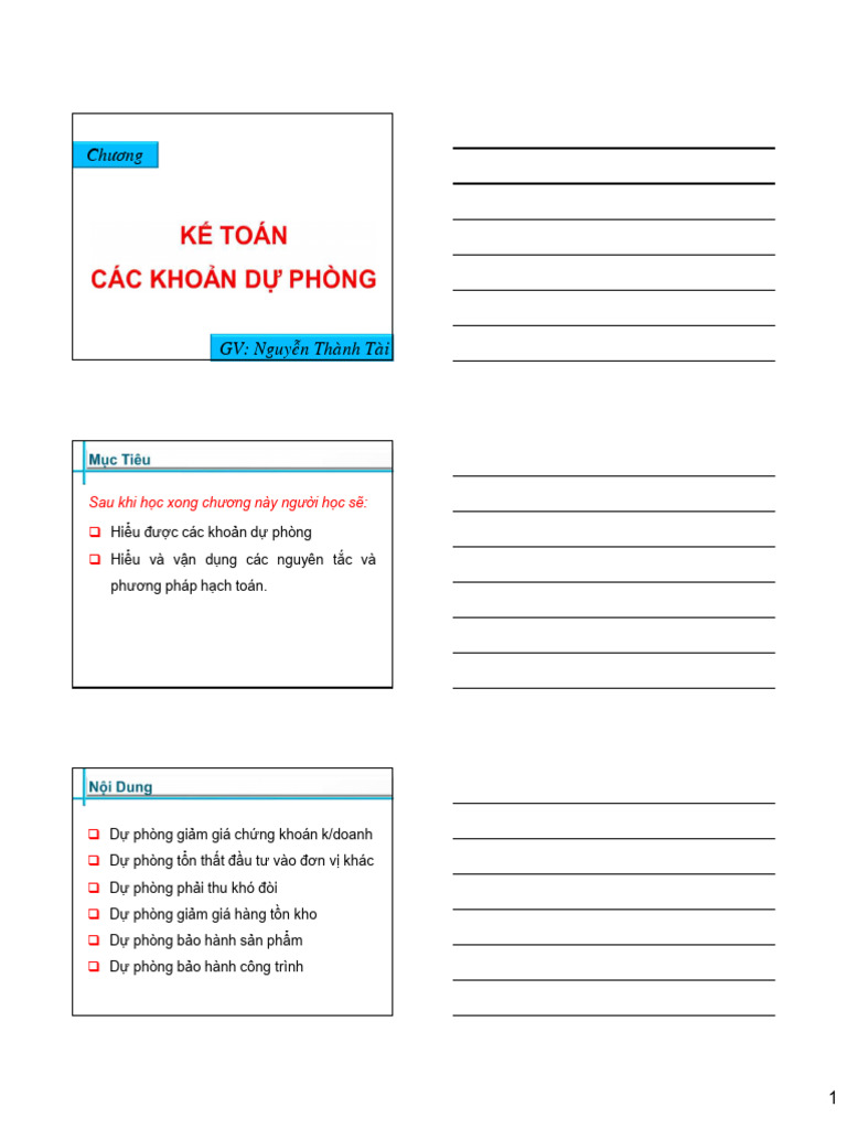 TT200 KT Cac Khoan Du Phong 202405041122 | PDF