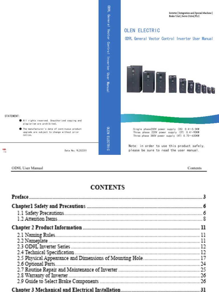 Manual de VFD de 1Hp | PDF | Power Inverter | Power Supply