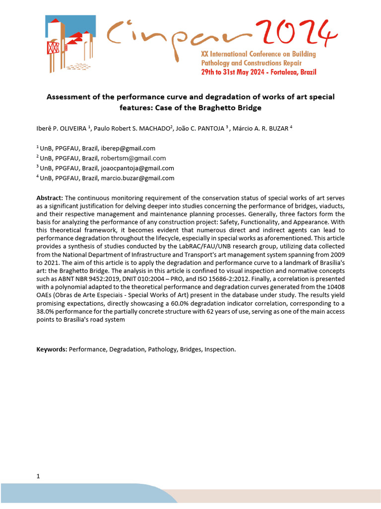 Braguetto RV0C | PDF | Life Cycle Assessment | Bridge